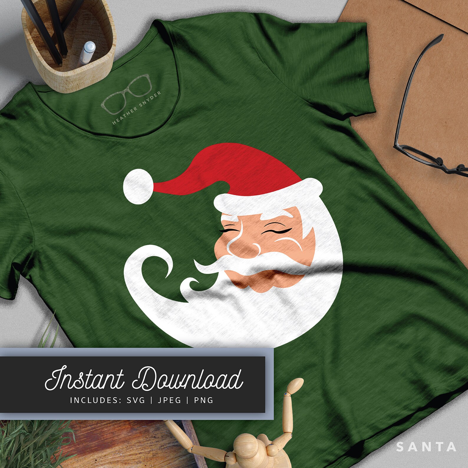 Santa Svg Design, SVG Design, Holiday Svg, Rustic Svg, Christmas Svg ...