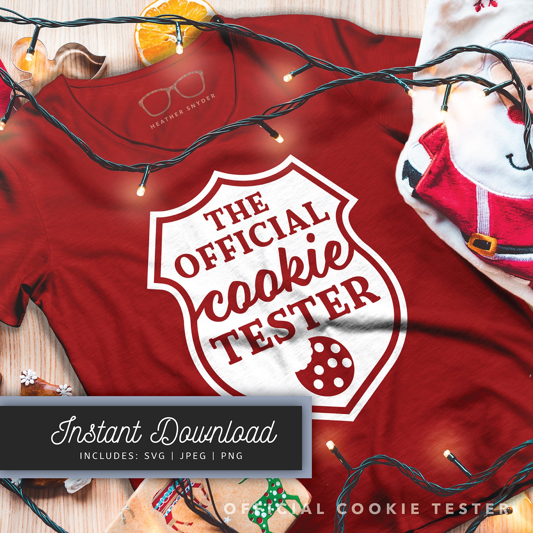 The Official Cookie Tester Badge Svg Design Holiday Svg - Etsy