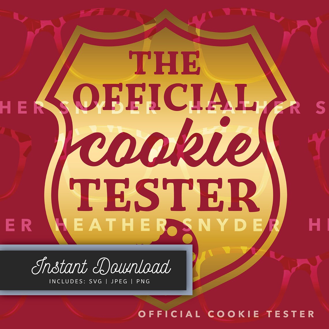The Official Cookie Tester Badge Svg Design Holiday Svg - Etsy