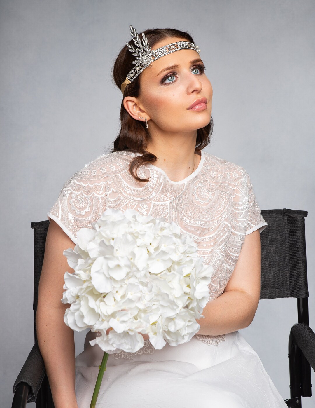 STOCK Sparkly Lace Wedding Bridal Top Elopement Wedding Ivory White ...