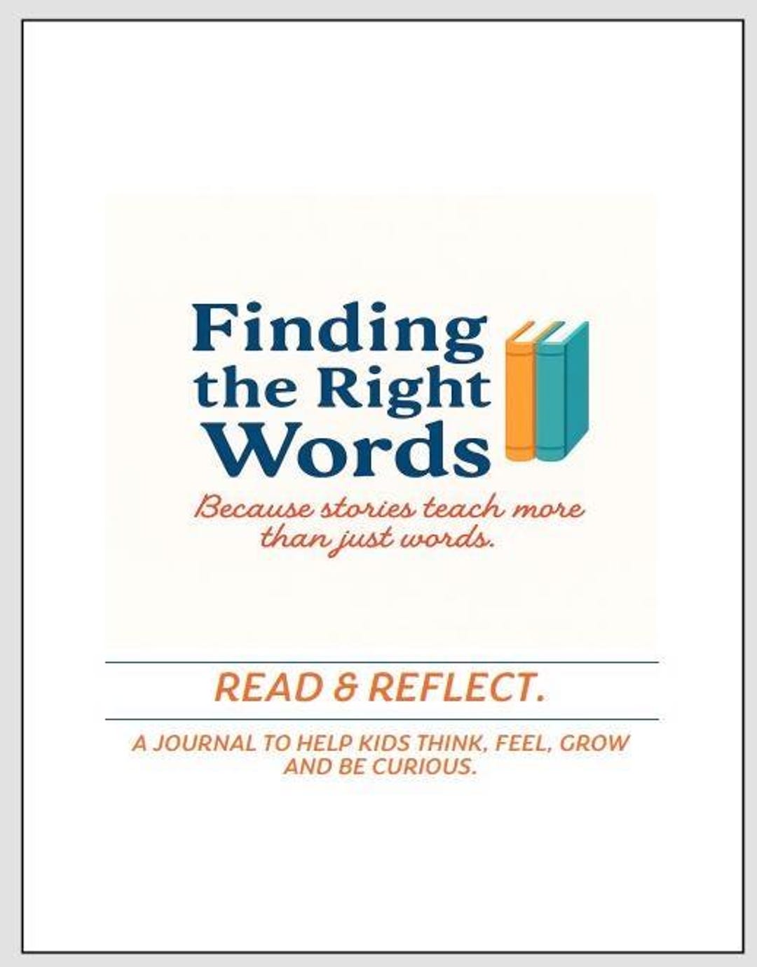 Read and Reflect Kids Journal | Printable Reading Log | SEL Workbook ...