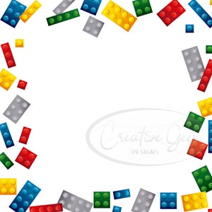 Toy Brick Digital Paper PNG Digital Download Scrapbook Paper - Etsy