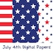July 4th Digital Paper Instant Download - Independence Day Paper ...