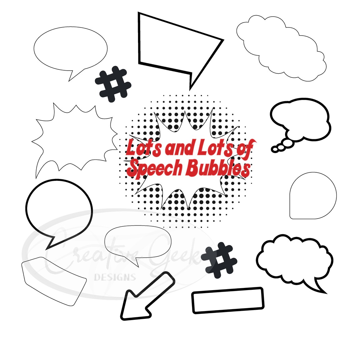 Speech Bubbles SVG Digital Download - SVG Bundle Instant Download ...