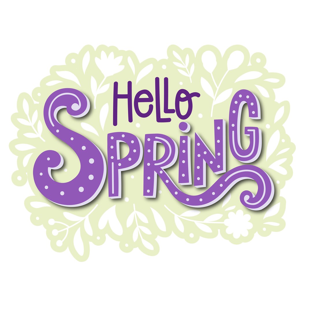 Floral Background Spring SVG Digital Download - Spring Title SVG ...