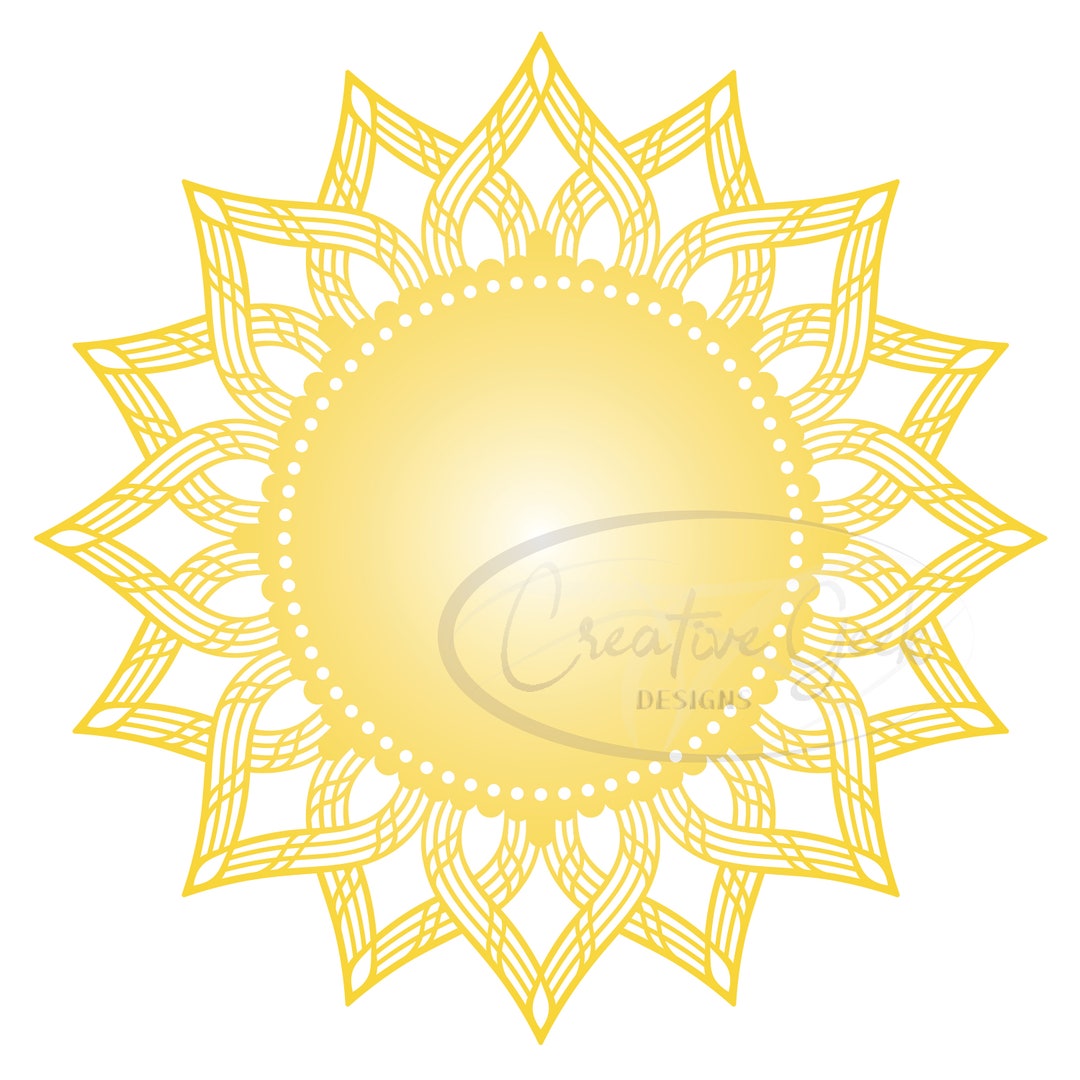 Sun SVG Die Cut Shape Digital Download - Background SVG Instant ...