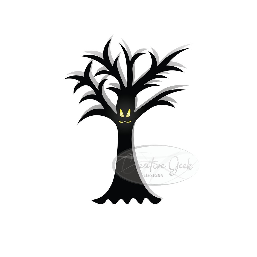Halloween SVG Tree Digital Download - Haunted Tree SVG Instant Download ...