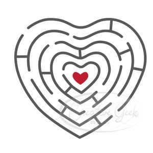 Background Heart SVG Digital Download - Heart Maze Background SVG ...