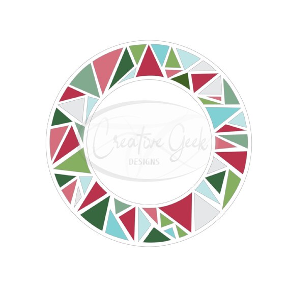 Geometric Frame SVG Digital Download Christmas Abstract - Etsy