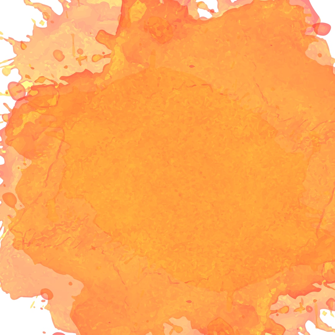 Watercolor Splatter Transparent Orange