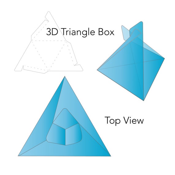 3D Triangle Box SVG Digital Download Gift Box SVG Instant | Etsy