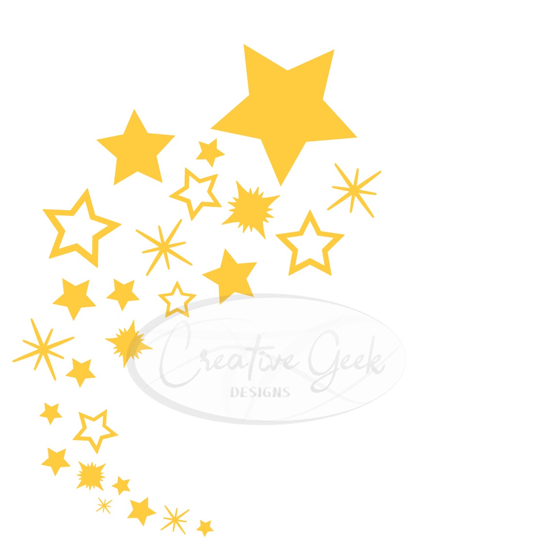 Star Flourish SVG Digital Download Stars Background SVG Instant ...