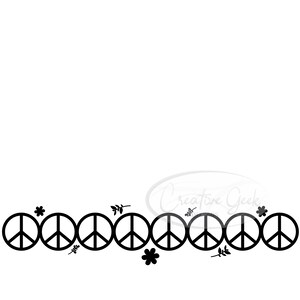 Peace Sign SVG Digital Download - Peace Border SVG Instant Download ...