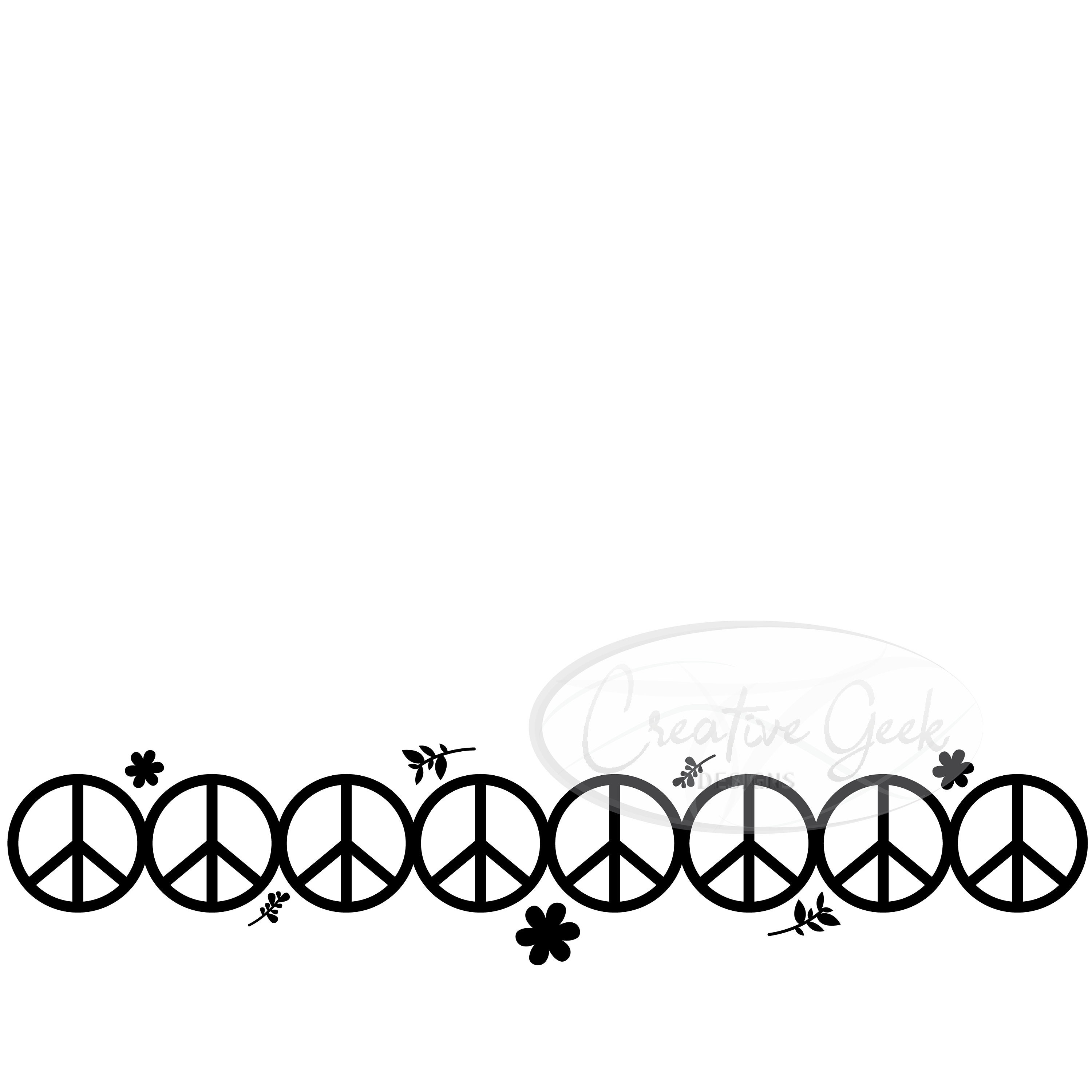 Peace Sign SVG Digital Download - Peace Border SVG Instant Download ...