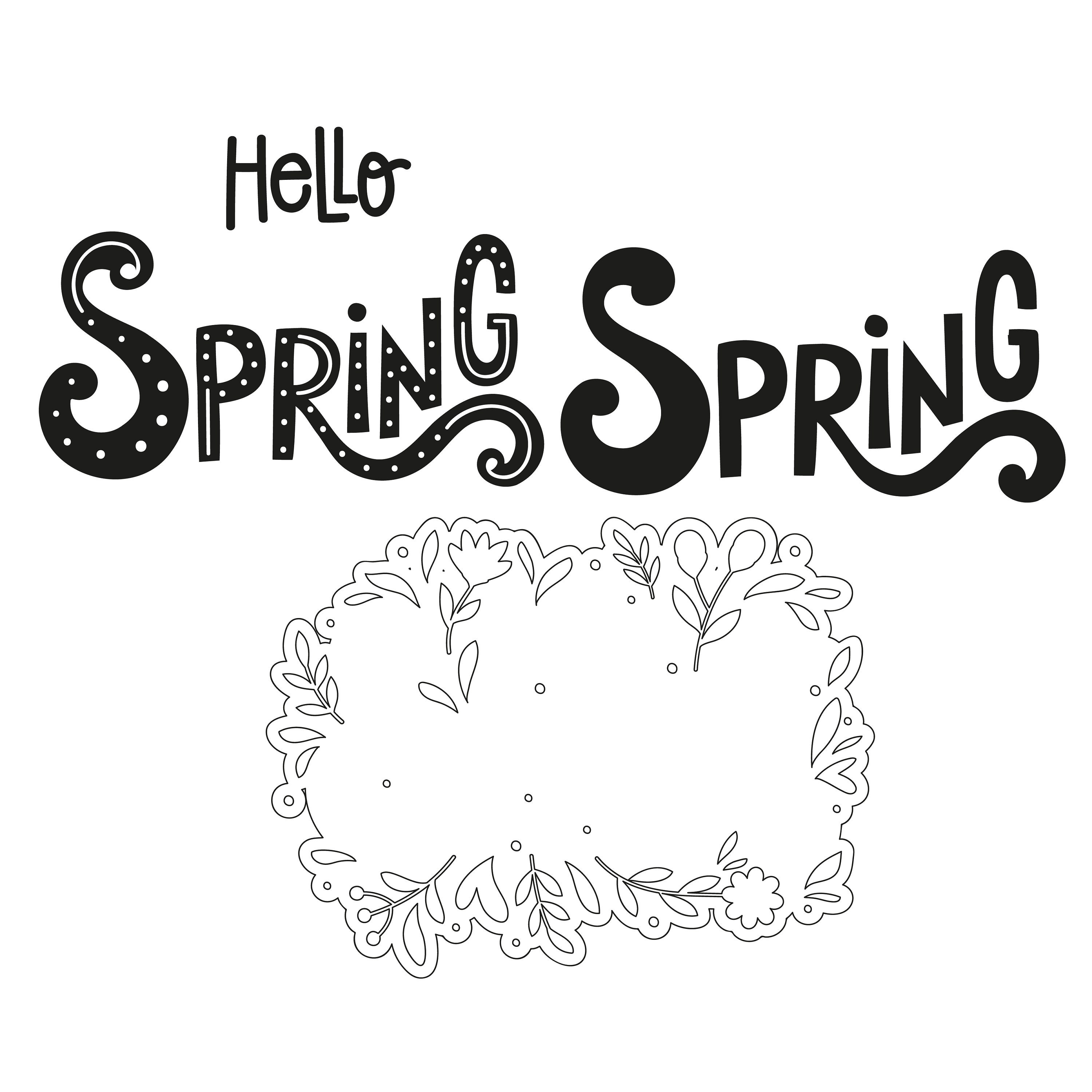 Floral Background Spring SVG Digital Download Spring Title - Etsy