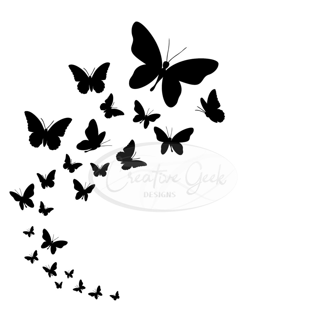 Background Butterfly SVG Digital Download - Butterfly Background SVG ...