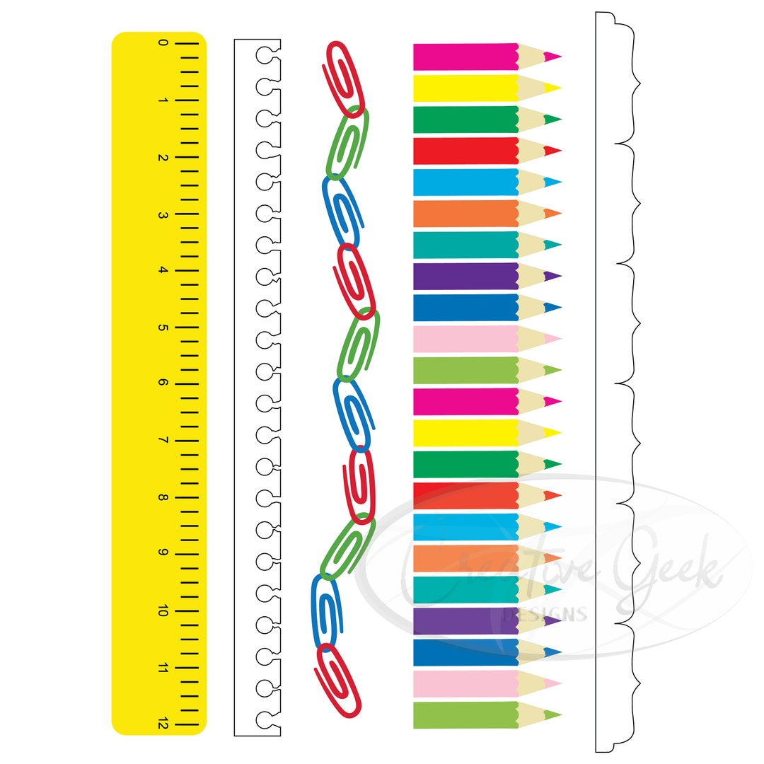 School Borders SVG Bundle Digital Download - Teacher SVG Instant ...