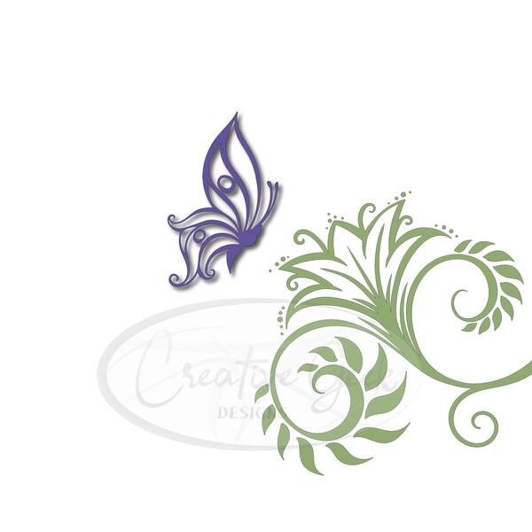 Butterfly Flourish - Etsy