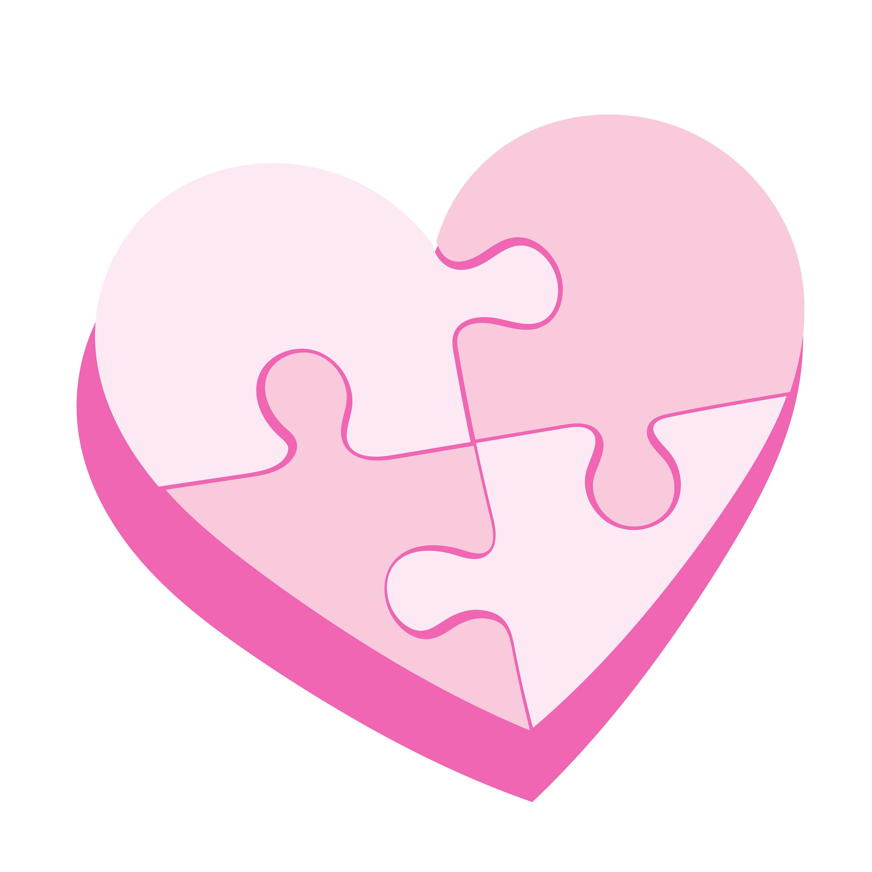 Pink Puzzle Piece Clip Art