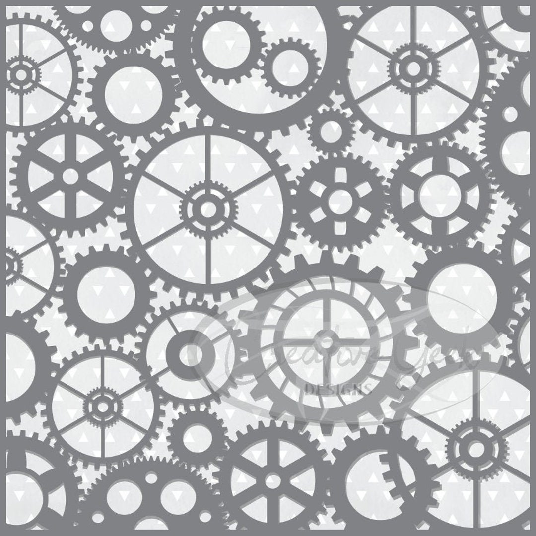 Gears Background SVG Digital Download - Gears SVG Instant Download ...