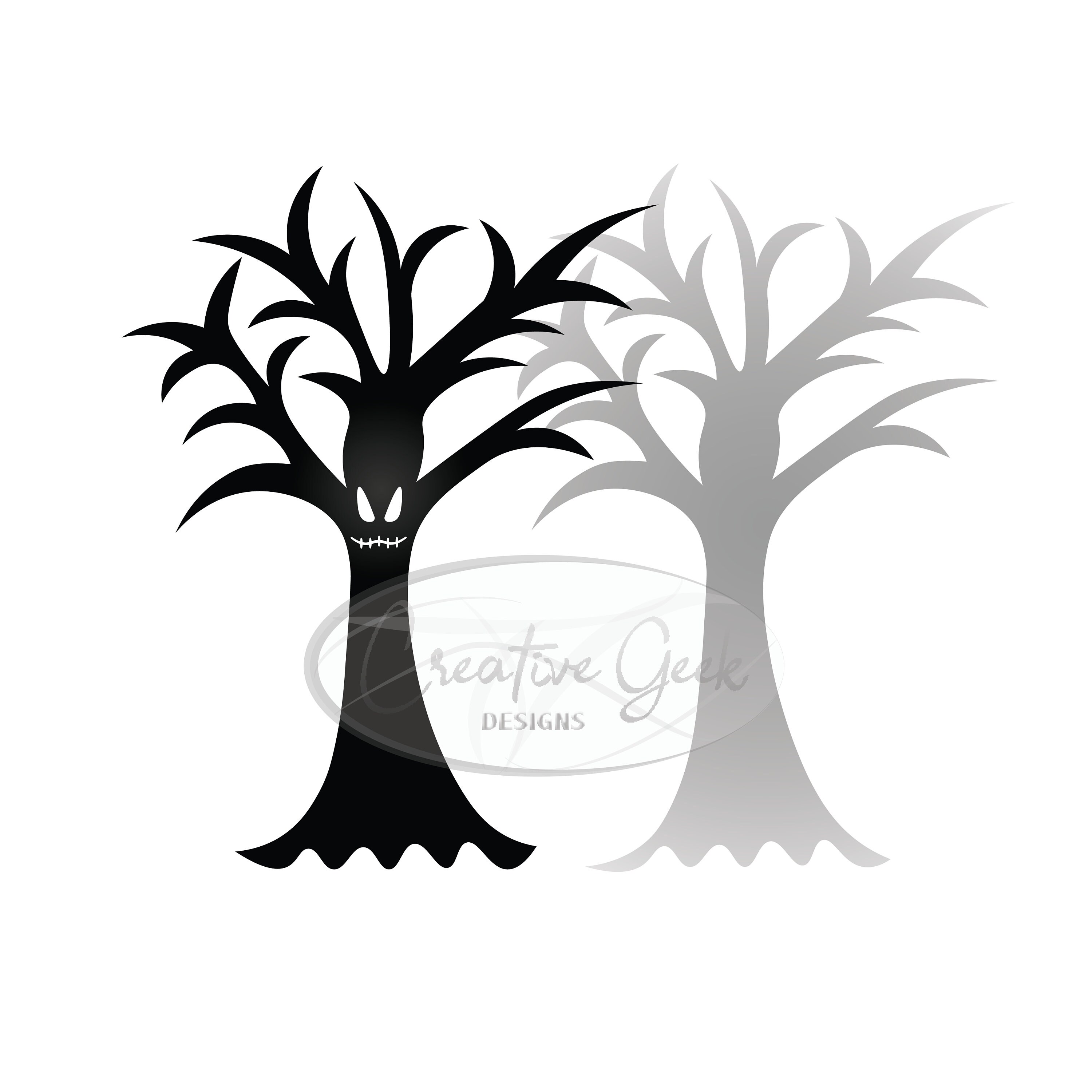 Halloween SVG Tree Digital Download Haunted Tree SVG Instant - Etsy