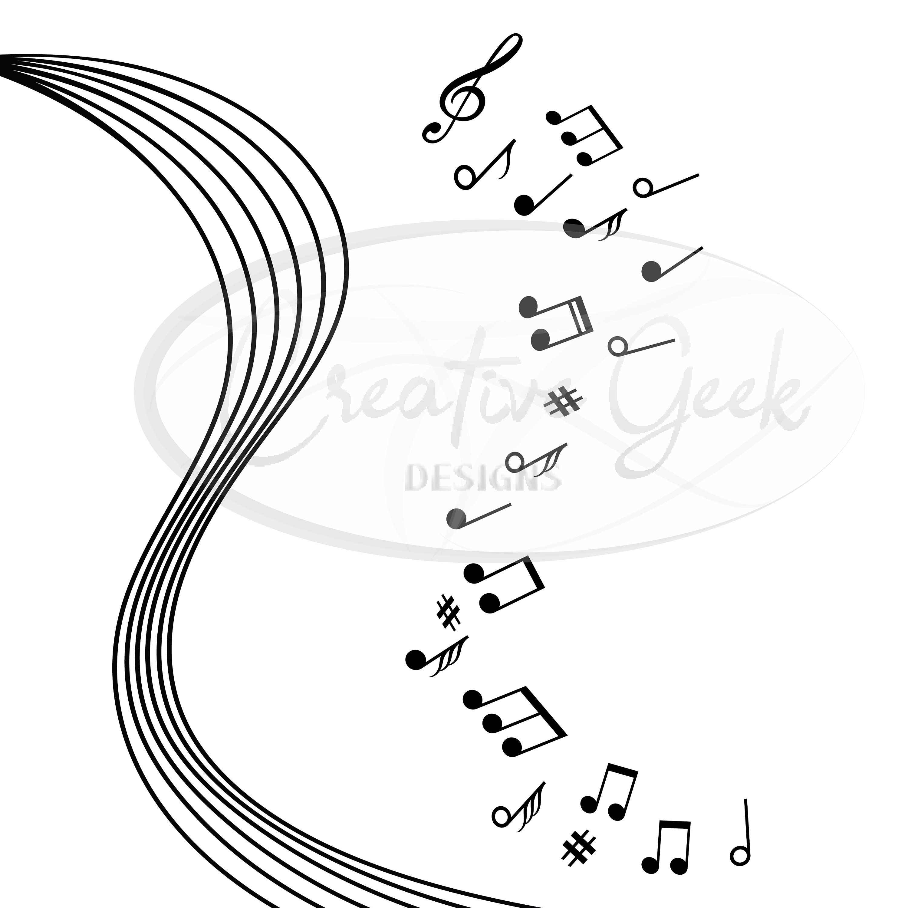 Music Border SVG Digital Download Music Notes SVG Instant - Etsy