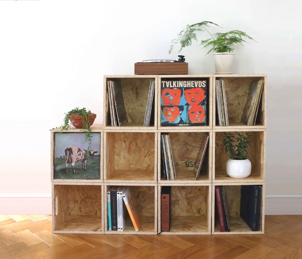 4 X Flat Pack OSB Record Crates - Etsy UK