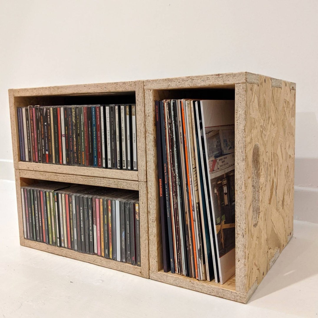 3 Pack 1/2 Width 12" Osb Record Crate - Etsy