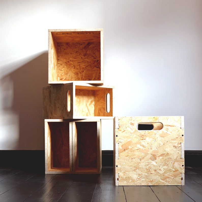 1 X Flat Pack 7 Inch LP Osb Record Crate - Etsy UK
