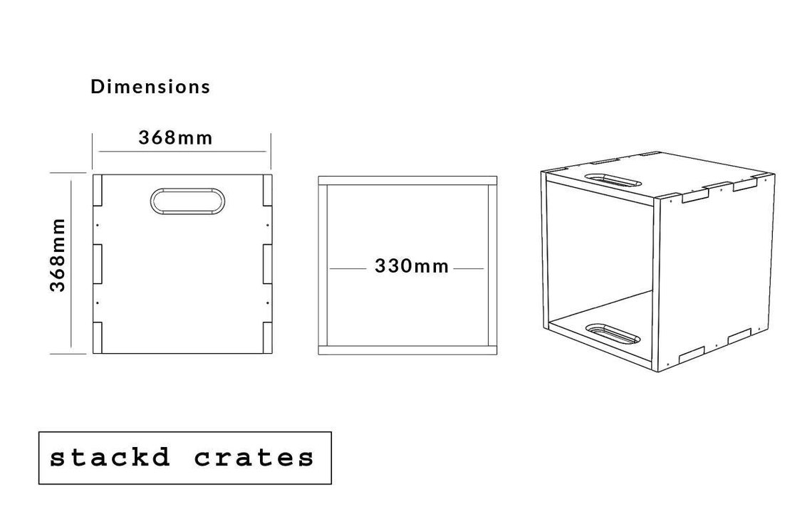 1 X Flat Pack Osb Record Cube - Etsy