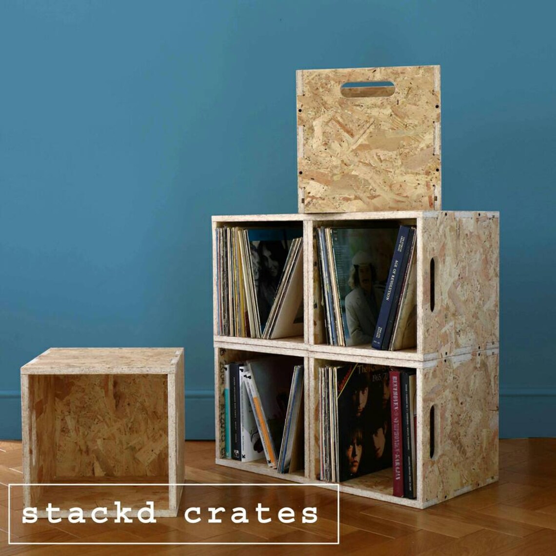 1 X Flat Pack Osb Record Cube - Etsy