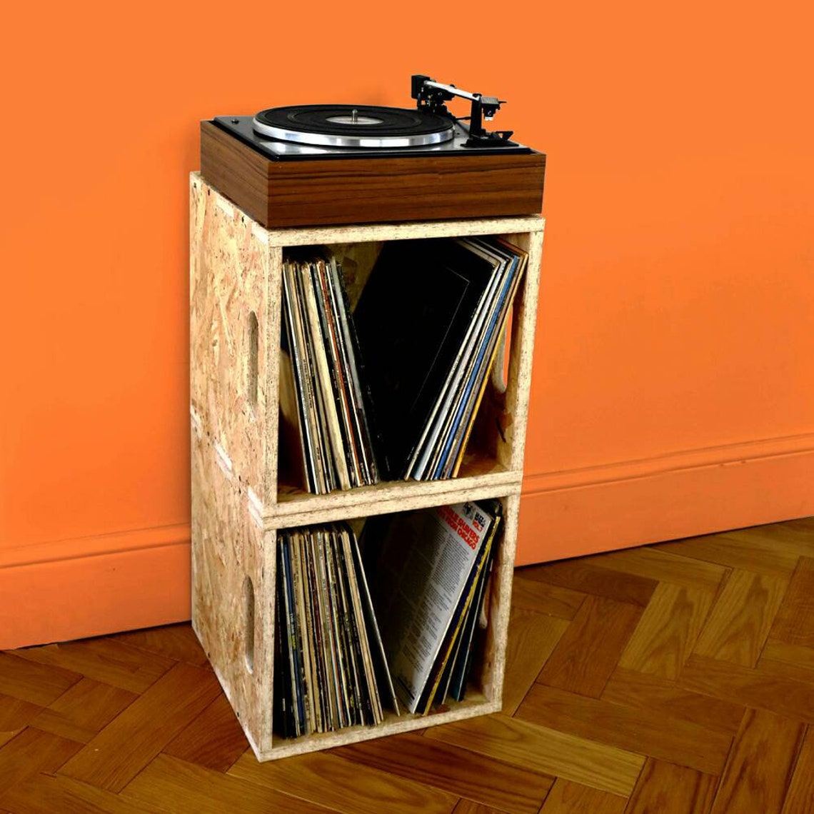 1 X Flat Pack Osb Record Cube - Etsy