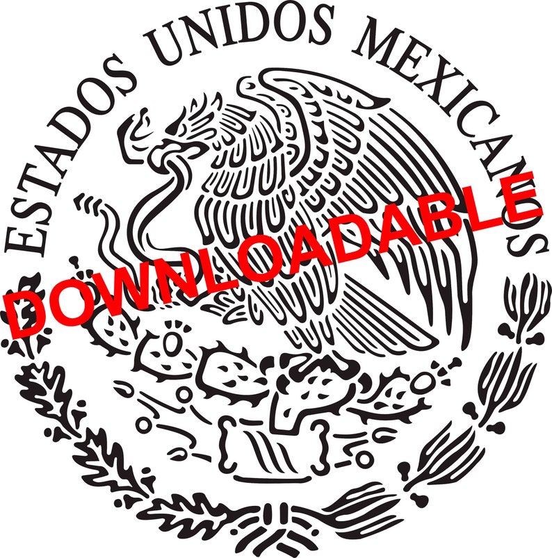 Coat of Arms, Mexico, SVG, DXF, PNG, Vector, Screen Printing, Cut ...