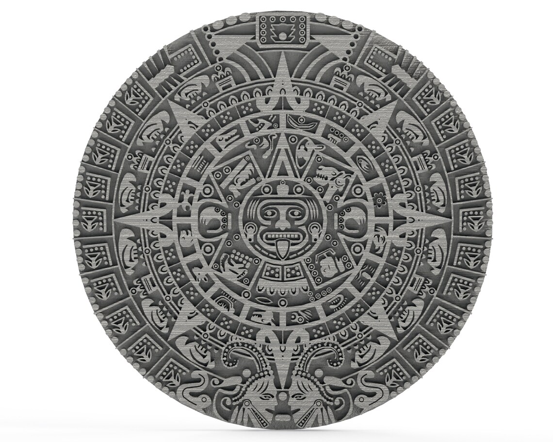 Aztec Calendar, Calendar, Aztec, 3D Printing, Printing, 3D, STL, STL ...