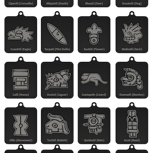 Aztec Symbols Keychains, Aztec Symbols, Aztec, STL, STL Files, 3D ...