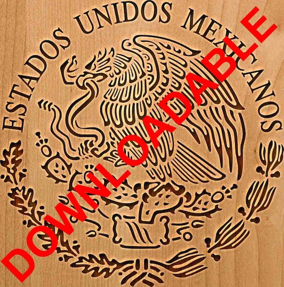 Escudo de México México Escudo SVG DXF PNG Vector | Etsy España