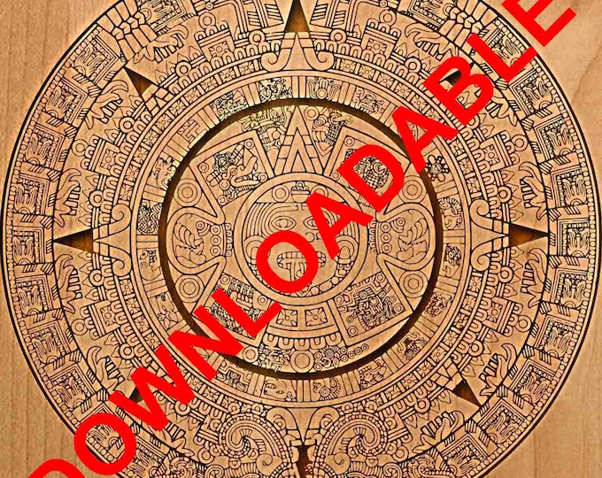 Aztec Calendar Symbols, SVG, DXF, Png, Screen Printing, Cut, Cricut ...