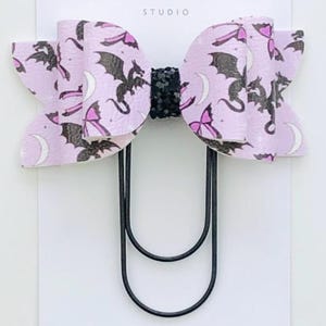 Dragons Bow Paper Clip, Lilac Celestial Planner Bow Paperclip Bookmark ...