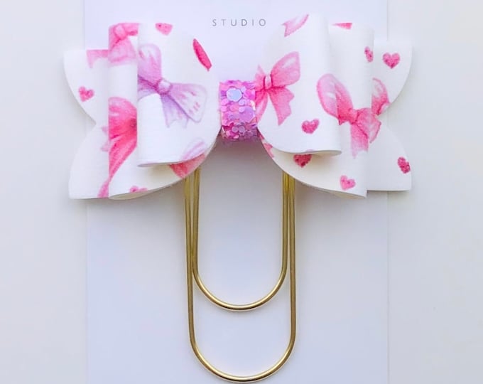 Pink Bow Paper Clip, Bow Pattern Paperclip - Etsy