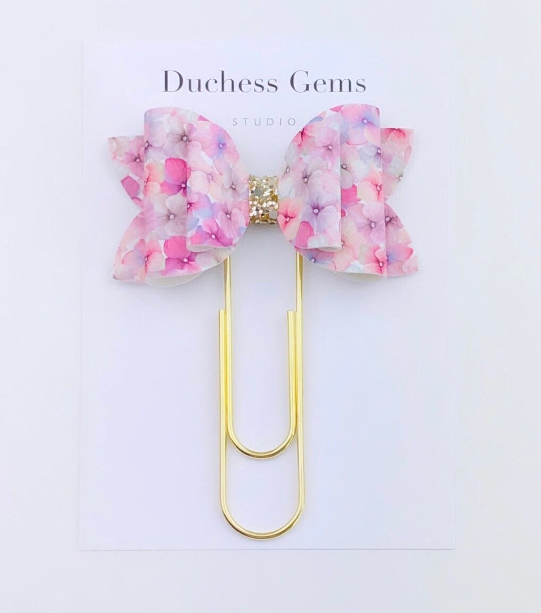 Large Pink Floral Bow Paper Clip, Xxl Bow Paperclip Bookmark Photo Prop ...