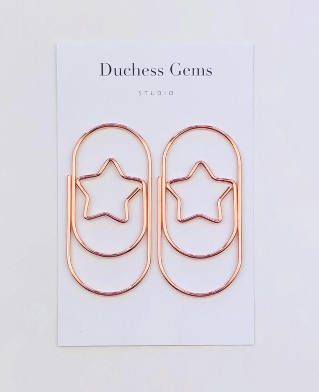 Jumbo Rose Gold Star Paperclips, Celestial Paper Clips, Large Wide ...