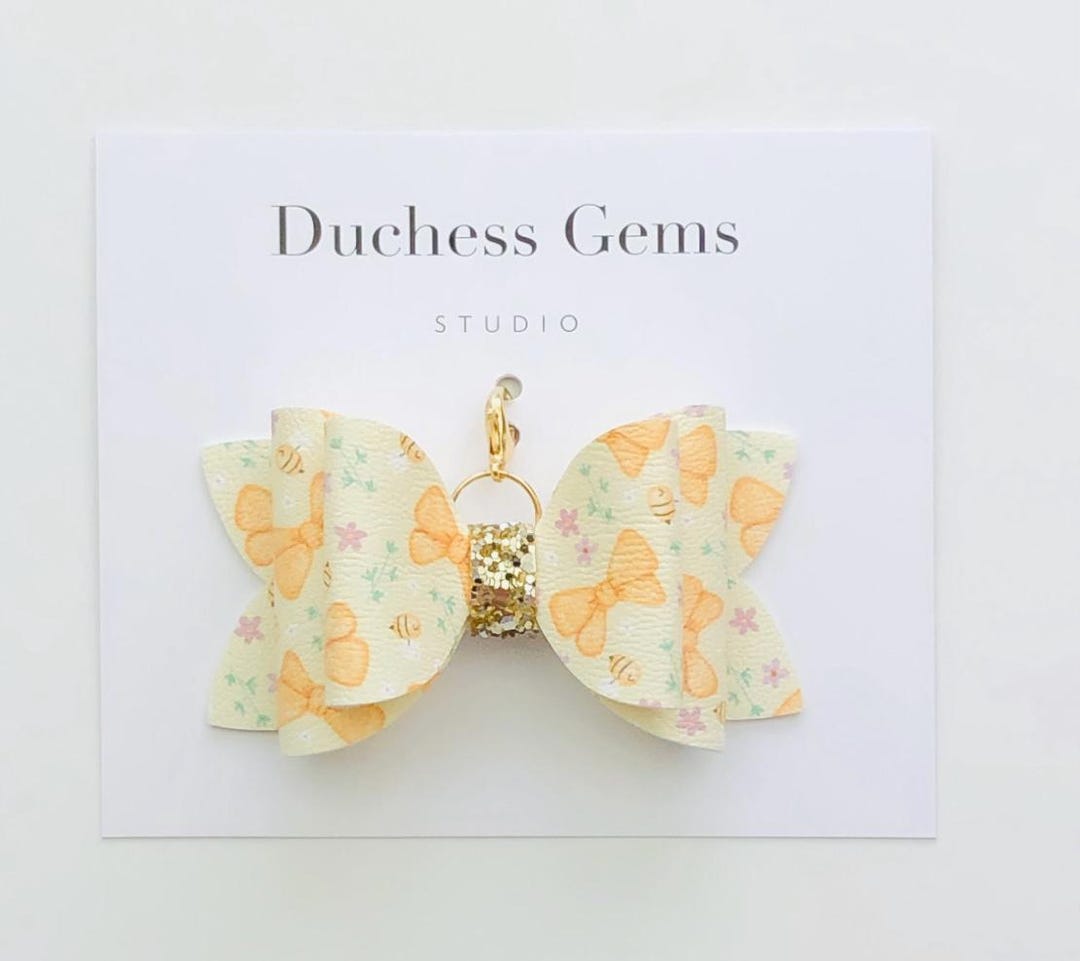 Coquette Honeybee Chloe Bow Planner Charm, Yellow Bee Bow Notebook ...