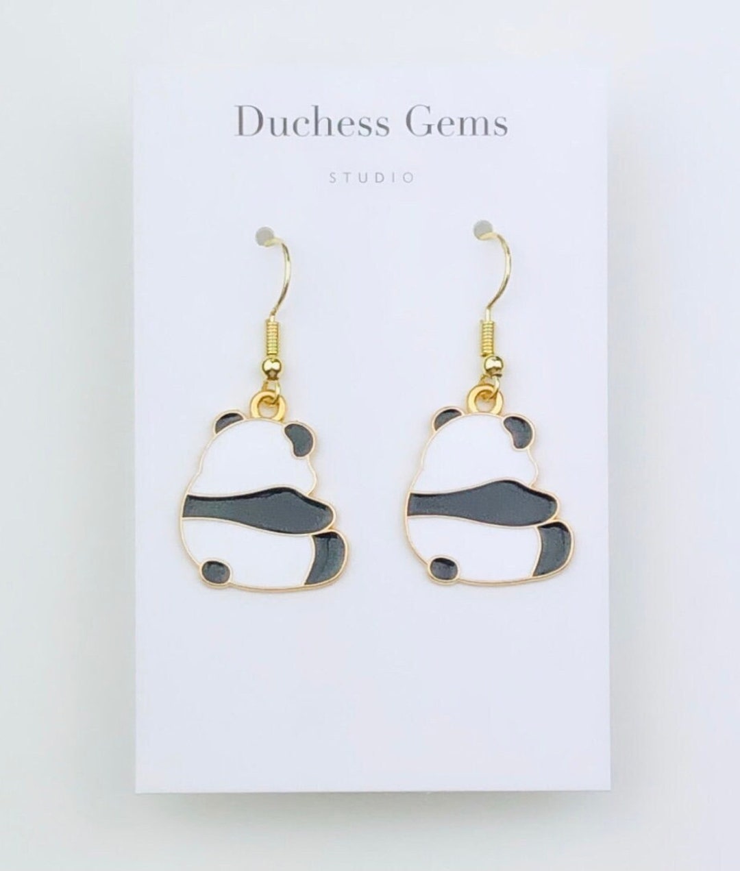 Panda Charm Earrings, Pandas Dangle Charm Earrings, Cute Drop Earrings ...