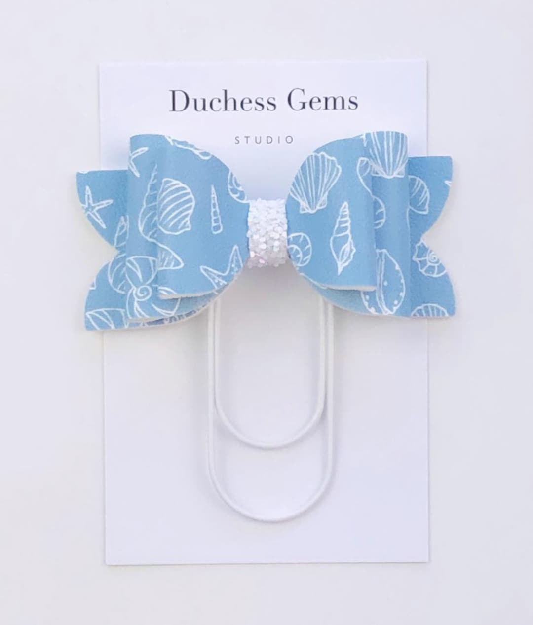 Sea Shells Bow Paper Clip, Nautical Planner Bow Paperclip Bookmark ...