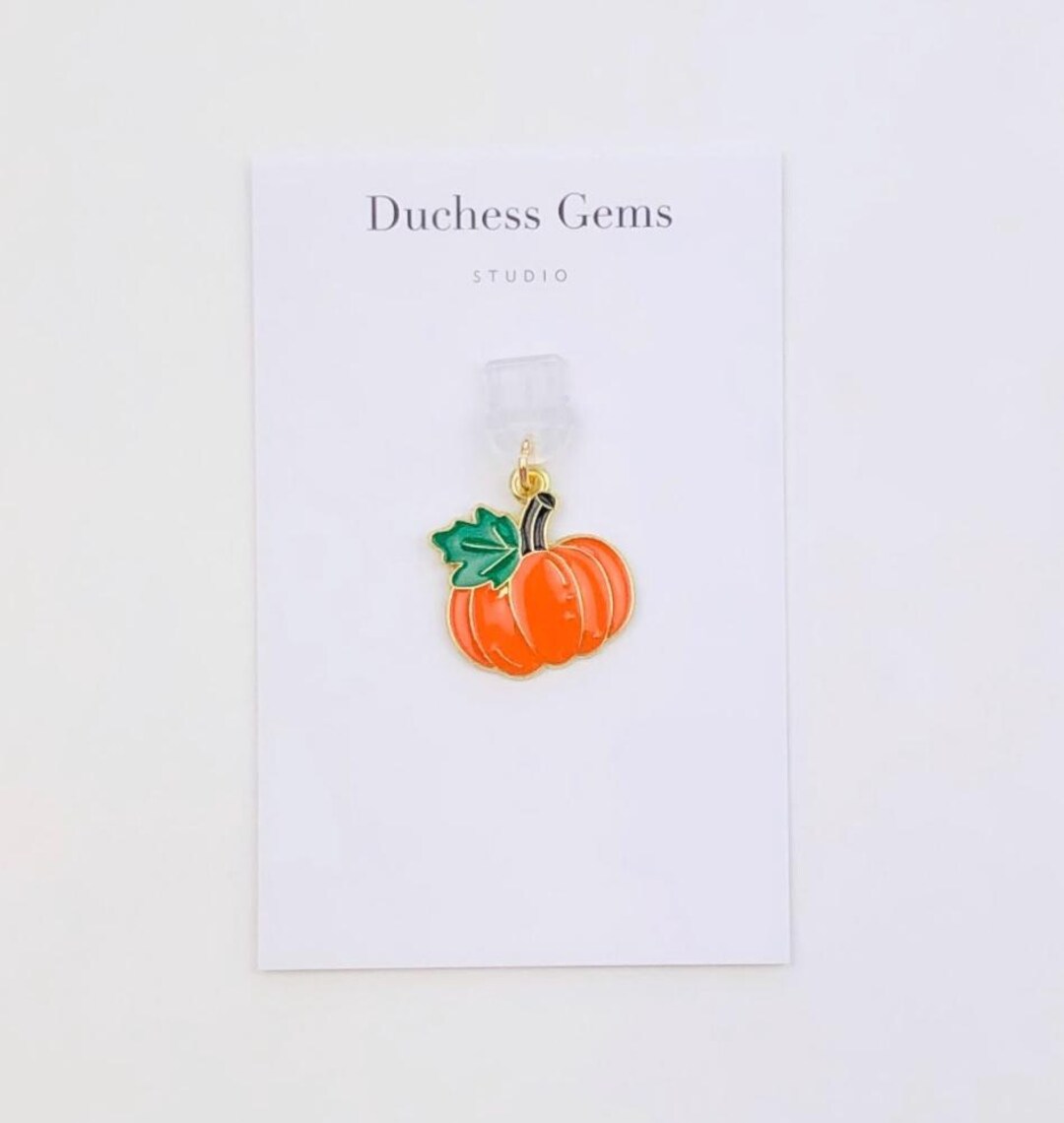 Pumpkin Dust Plug Charm, Fall Phone Tablet & E-reader Accessory - Etsy