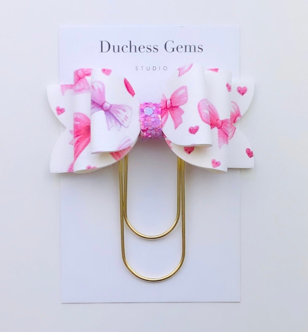 Pink Bow Paper Clip, Bow Pattern Paperclip - Etsy