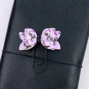Dragons Bow Paper Clip, Lilac Celestial Planner Bow Paperclip Bookmark ...
