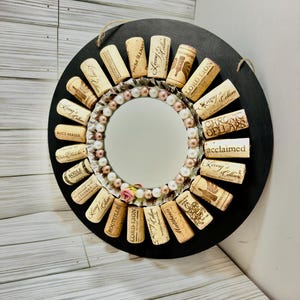 Handmade Wine Cork Mirror: Unique Wall Decor - Etsy