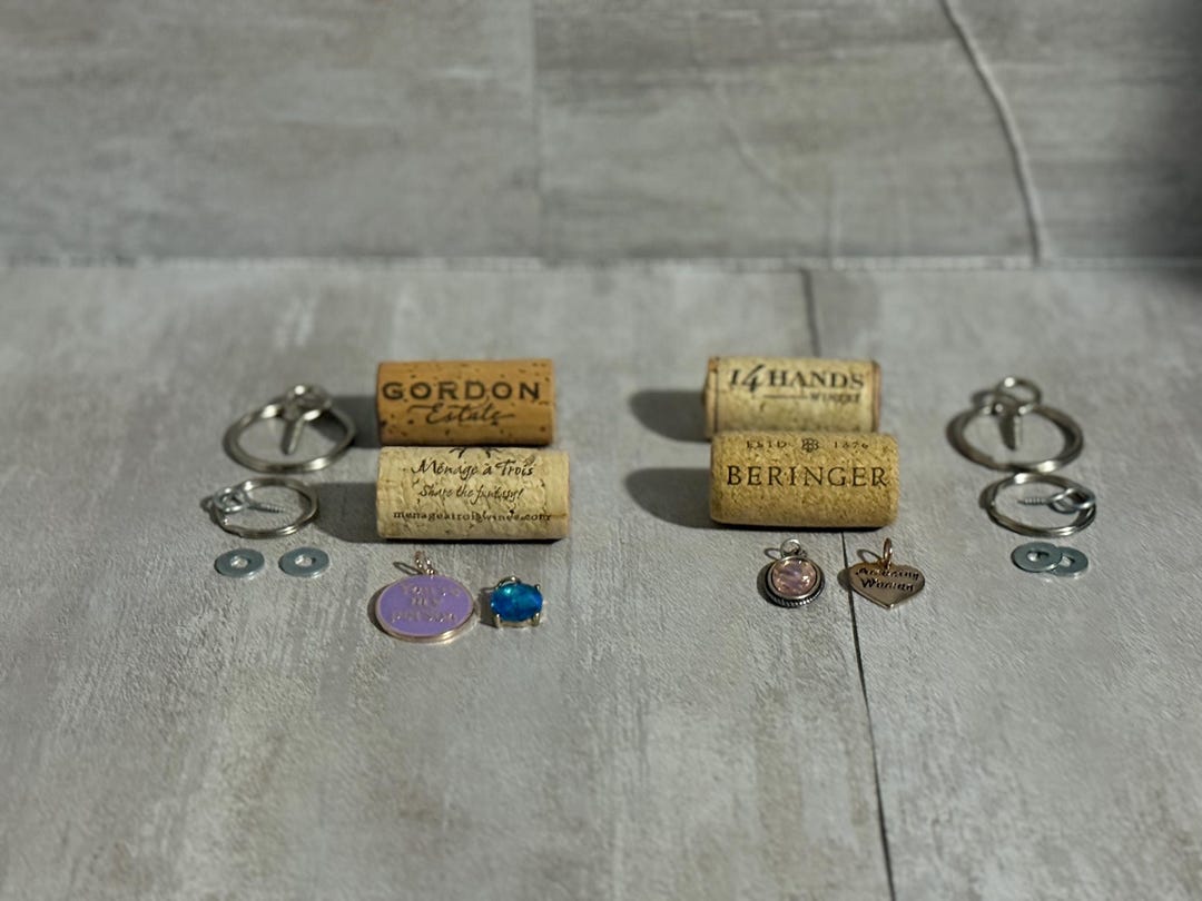 DIY Wine Cork Keychain Kit | Craft Project, Friendship Gift - Etsy