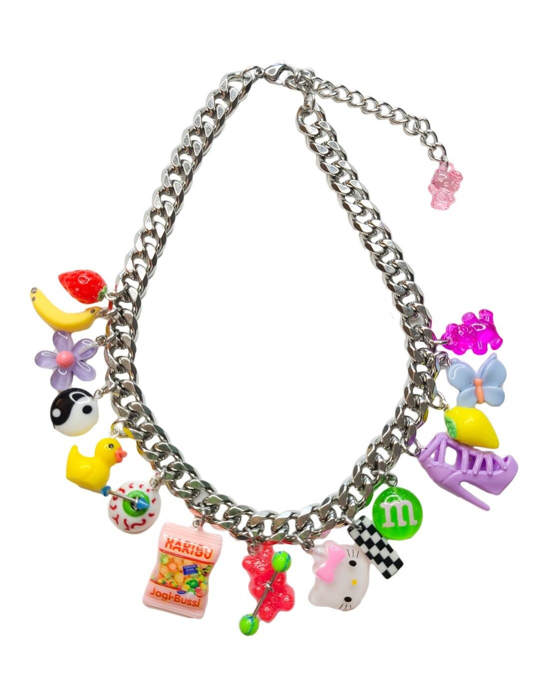 Stainless Steel Charm Necklace Heavy Chain | Trendy Charm Necklace ...